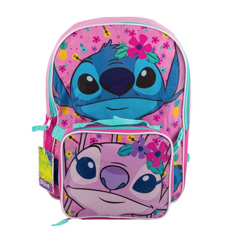 Disney Lilo Stitch Large Inches Backpack With Lunch Bag Set