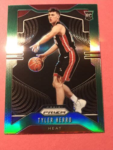 2019 20 Panini Prizm TYLER HERRO Green Prizm Rookie RC Card 259 READ