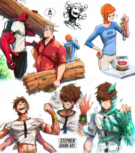 Gwen Tennyson Ben Tennyson Four Arms Max Tennyson Diamondhead And