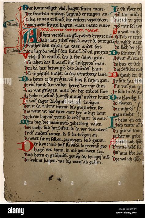 Das Nibelungenlied Oder Das Lied Der Nibelungen Ein Episches Gedicht