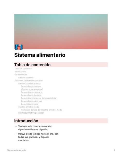 Desarrollo embriológico del sistema alimentario Natasha Chávez uDocz