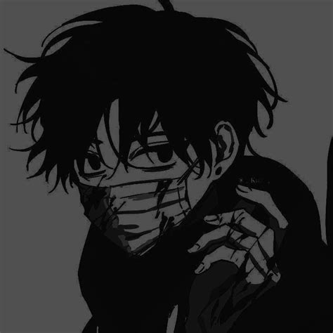 Anime Monochrome Animation Art Character Design Dark Anime