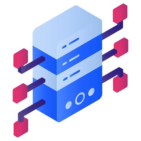 Premium Vector Backup Server Digital Circuit Isometric Concept Server