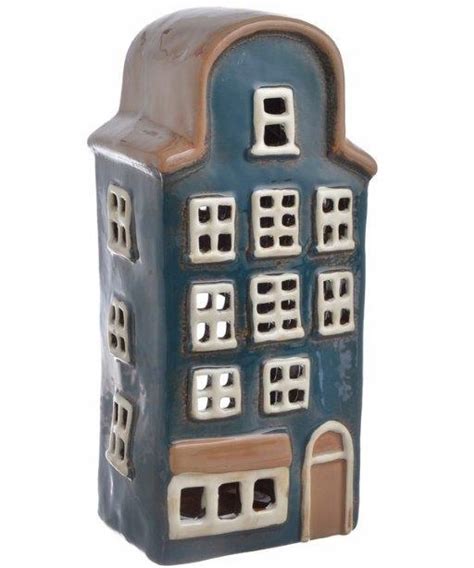 Domek Dom Ceramiczny Wiecznik Lampion Kamieniczka Tee Light Na Prezent