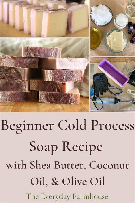 Simple Basic Beginner Soap Recipe With Shea Butter Cold Process The