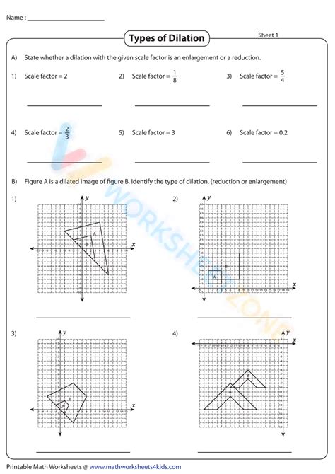 Kuta Tutorial Dilations Worksheets Library
