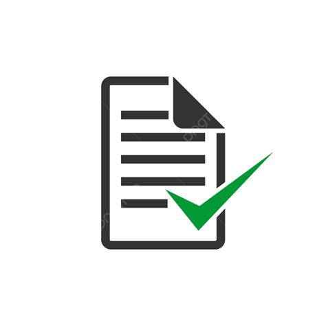 Document Check Vector Art PNG Check Mark Document Logo Template