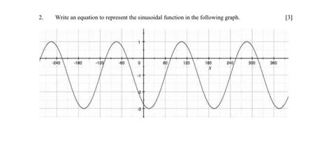 solved 2 write an equation to represent the sinusoidal