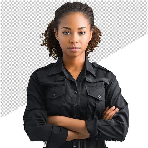 Premium PSD A Woman With Her Arms Crossed In Front Of A White Background