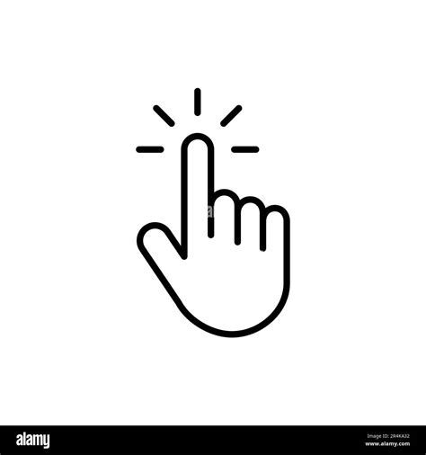 Hand Cursor Symbol Vektor Des Cursorsymbols Klicken Des Hand Cursor