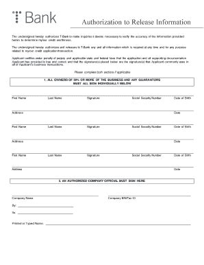 Fillable Online 12 Authorization To Release Information JB Fax Email