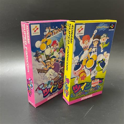 Lot Games Pop N Twinbee Rawbow Twinbee Super Famicom Snes Nintendo