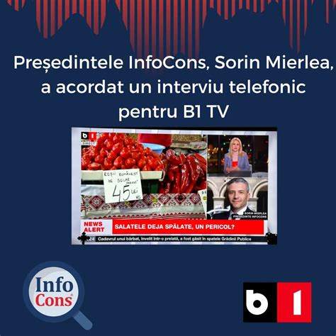 Președintele InfoCons Sorin Mierlea a acordat un interviu telefonic