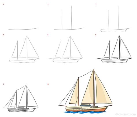 Sailboat Drawings Step By Step