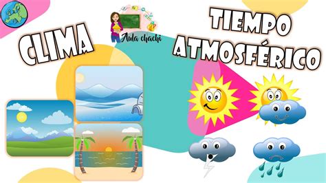 Clima y Tiempo Atmosférico Aula chachi Vídeos educativos para niños