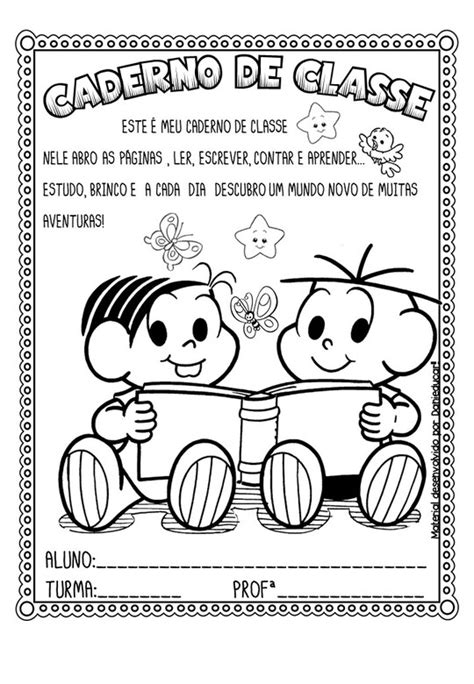 Capa De Caderno Para Imprimir E Colorir