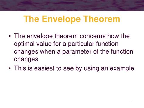 envelope theorem theorem loss function