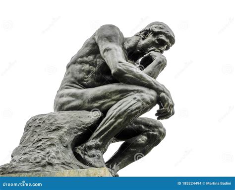 Copia Del Francés Pensador Escultura De Bronce De Le Penseur Por