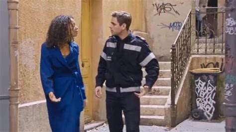 The Trench Coat Blue Theresa Marci Manon Bresch In Plus Belle La Vie