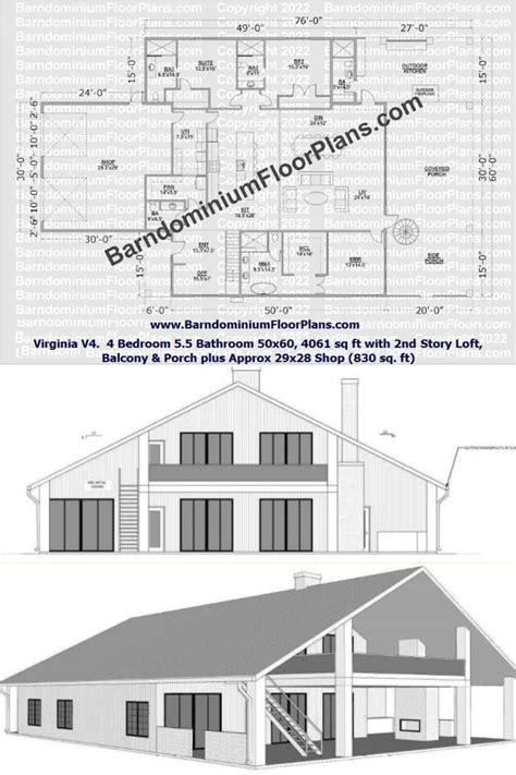 Stock Floor Plan Barndominium Virginia Versions Barndominium Floor