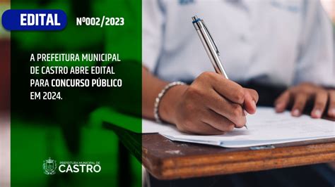 Concurso Castro PR 2023 Prefeitura Abre 103 Vagas