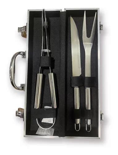 Kit Churrasco De Inox Na Maleta 3 Peças MercadoLivre