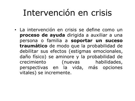 Modelo De Intervencion En Crisis