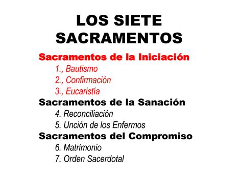 Imágenes de los 7 Sacramentos Imágenes