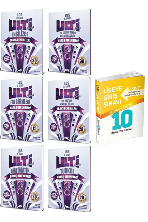 Dr BOOK BES 8 Sınıf LGS Matematik Fen Türkçe inkılap İngilizce Din K