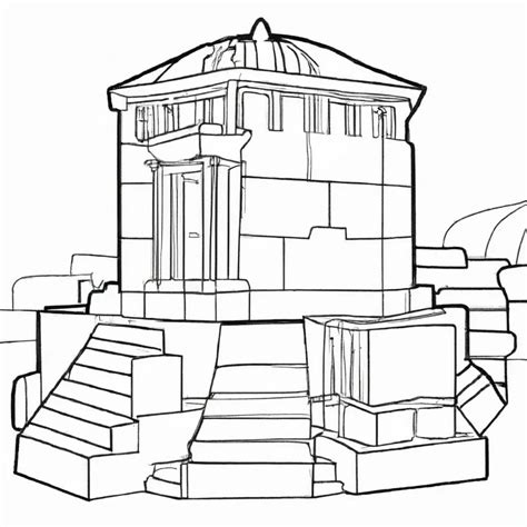 Explorando o Mausoléu de Halicarnasso Desenhos para Imprimir e Colorir