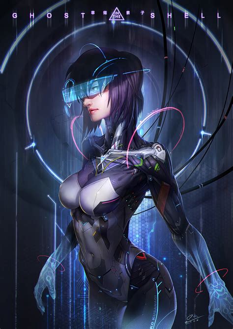 Fondos De Pantalla Fantasma En La Concha Ciberpunk Cyborg Kusanagi