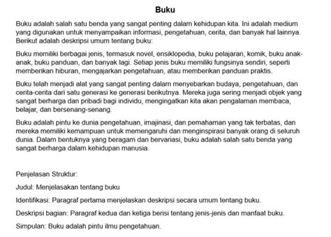 5 Contoh Teks Deskripsi Singkat Beserta Penjelasan Strukturnya