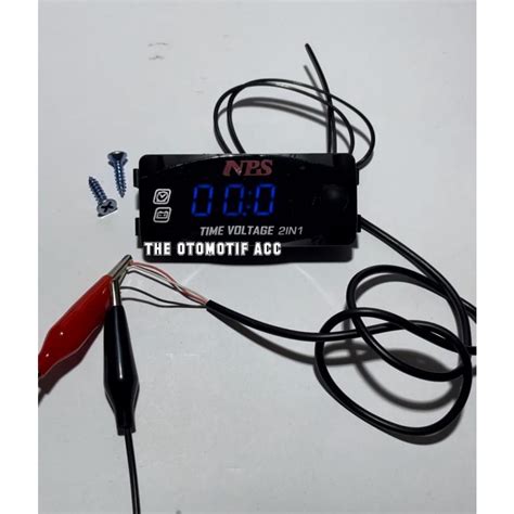 Jual Voltmeter Motor Dan Jam Digital 2 In 1 Voltmeter Aki NPS Jam