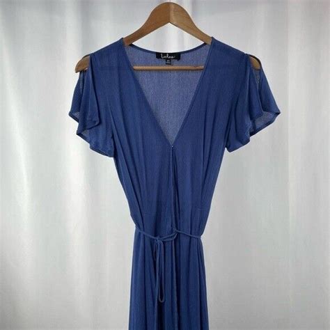 Lulus Heart Of Marigold Denim Blue Wrap Maxi Dress Cheap Sale