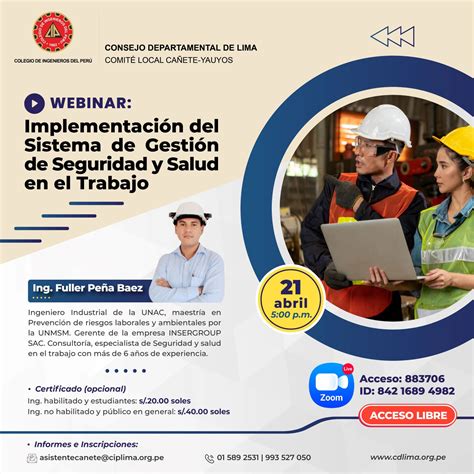 Webinar Implementación del Sistema de Gestión de Seguridad y Salud en
