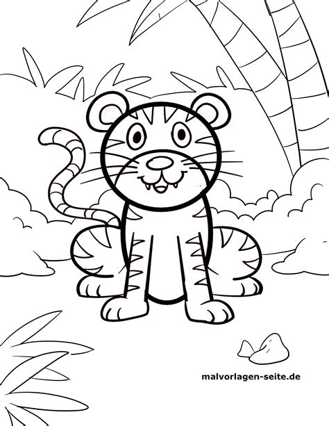 Ausmalbilder Tiger Ausmalbild Kostenlos Herunterladen