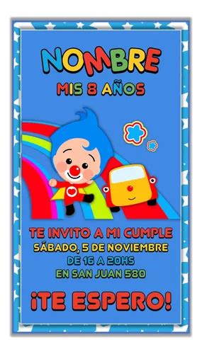 Invitación Tarjeta Digital Personalizada Plim Plim