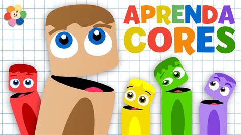 Aprender as Cores para Crianças Colorida Desenhos Animados