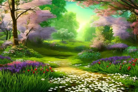 Spring Forest Background Spring Forest Landscape Background Spring