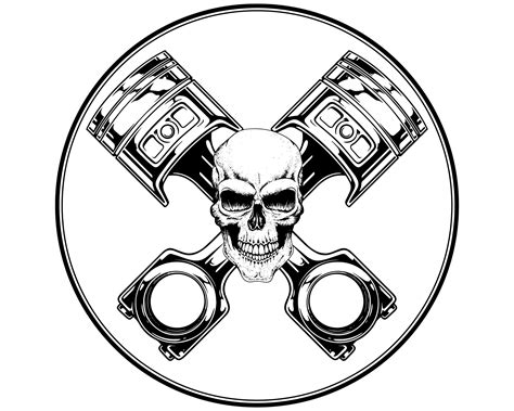 Mechanic SVG Mechanic Logo SVG Skull SVG Piston Svg Etsy