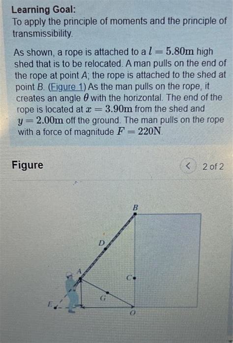Solved Learning Goal To Apply The Principle Of Moments And Chegg
