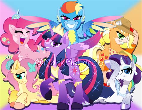 2903488 Safe Artist Markmaker36 Applejack Fluttershy Pinkie Pie