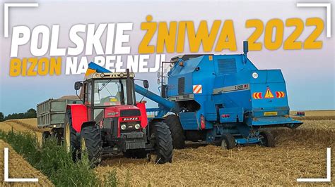 Klimatyczne Żniwa 2022 w Gr Klain Koszenie pszenicy Niebieska