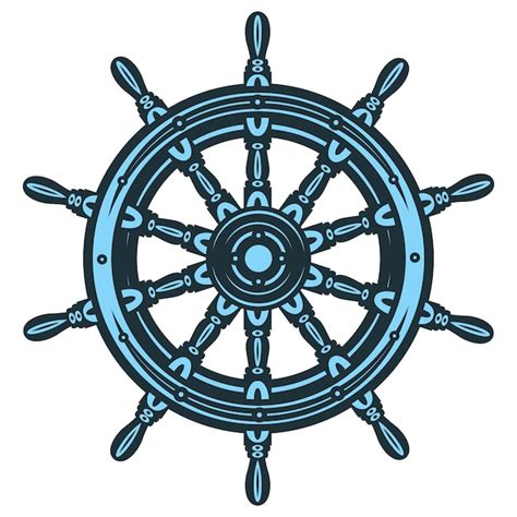 Ship Steering Wheel Vector