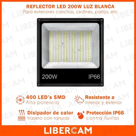 Reflector Led W Exterior Alta Potencia Multiled Ip Frio Libercam