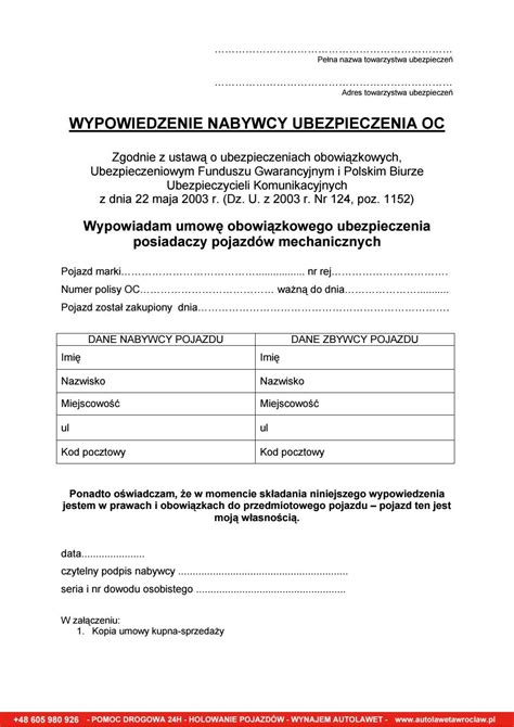 Wypowiedzenie Umowy Oc Przez Nabywce By Zlatkotodorov Issuu