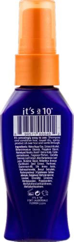 It S A 10 Miracle Leave In Plus Keratin Spray 2 Fl Oz Kroger