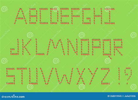 Letras Del Alfabeto Berry Englsh De Fresa Ilustraci N Del Vector