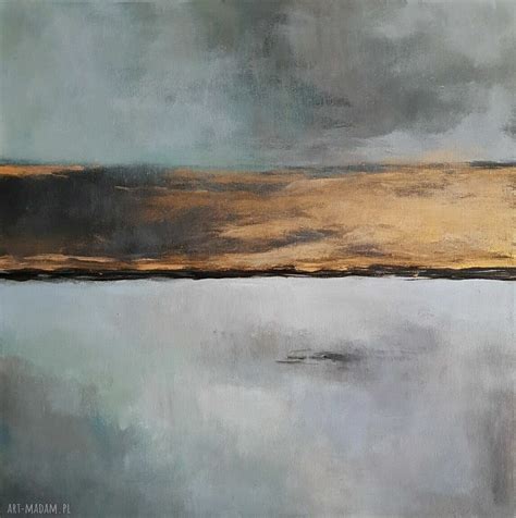 abstrakcja ze złotem obraz akrylowy formatu 60 60 cm Paulina ღ art