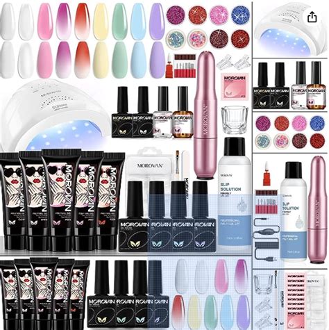 Morovan Poly Gel Nail Kit Gel Nail Kit Acrylic Nail Kit Nail Kit